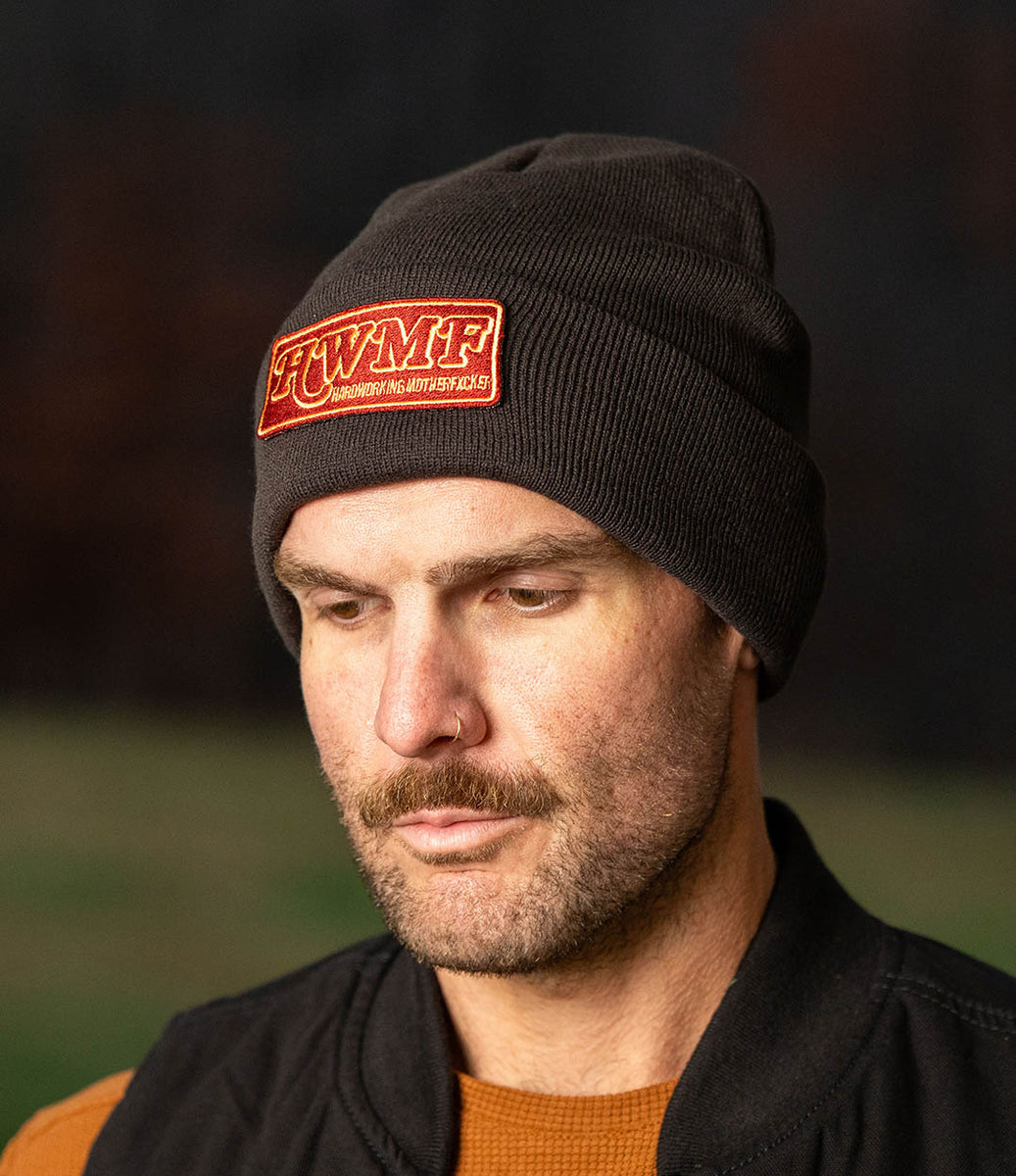 HWMF Shop Patch Smoke Beanie – All American Roughneck